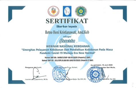 Sertifikat Webinar Era New Normal Pdf