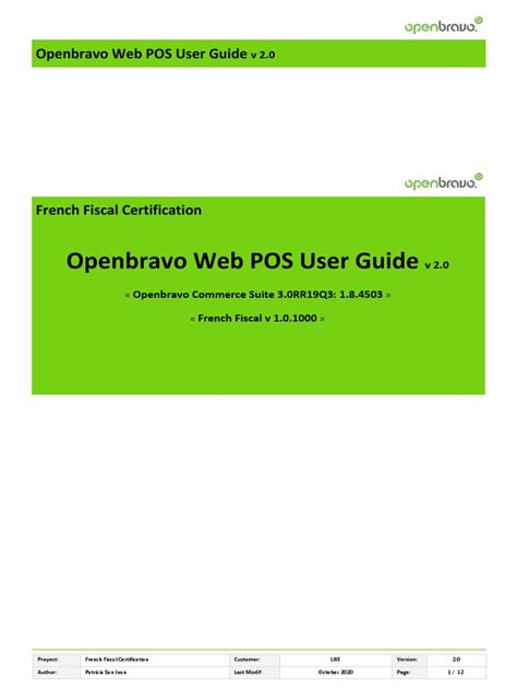 Openbravo Web Pos User Guide V20 Download Free Pdf Point Of Sale