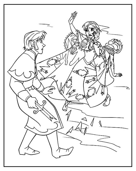 Coloriage Hans Anna Elsa Coloriages gratuits à imprimer