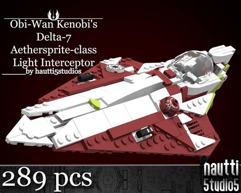 Lego Moc Obi Wans Delta 7 Aethersprite Class Light Interceptor By