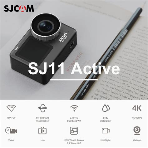Jual SJCAM SJ11 Active dual cam kamera aksi layar ganda aktif anti ...