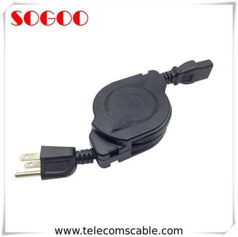 Custom Length Retractable Power Cord Power Cable Assembly For Hair