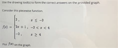 Solved Use The Drawing Tools To Form The Correct Answers On The