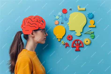 Creative Ai Brainstorming Illustration With Human And Ai Elements