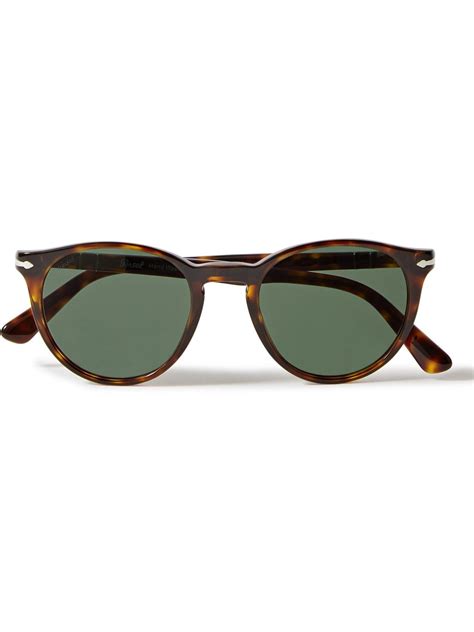 Persol Round Frame Tortoiseshell Acetate Sunglasses Persol