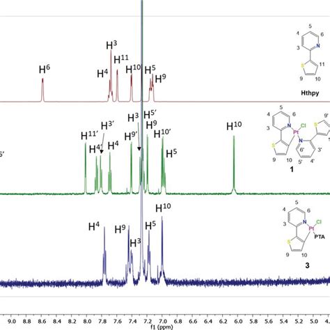 Selected Region Of The ¹h Nuclear Magnetic Resonance Nmr Spectra