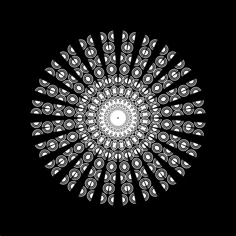 Contemporary Mandala Made From Circle And Half Circle Shape Composition Modern Contemporary