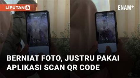 VIDEO Berniat Foto Mempelai Emak Emak Justru Pakai Aplikasi Scan QR Code Enamplus