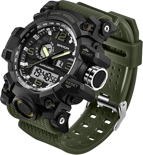 Amazon Mens Military Watch Analog Digital LED Waterproof Outdoor