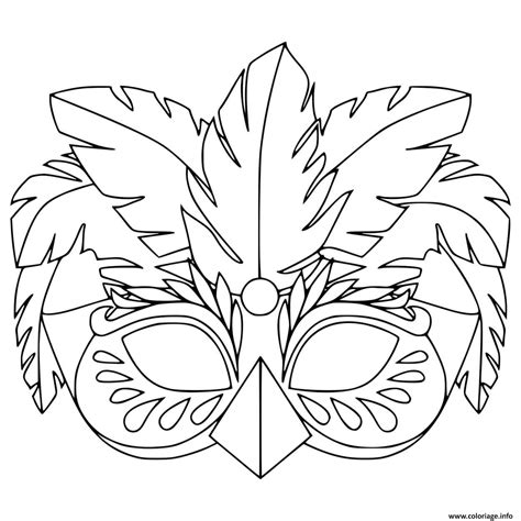 Coloriage Masque Carnaval Mardi Dessin Carnaval à imprimer