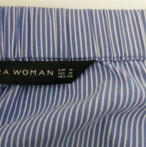 Zara Tops Zara Woman Off The Shoulder Pinstriped Long Sleeve Poshmark