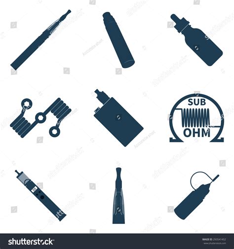 Vector Vape Icons Set Stock Vector 293541452 Shutterstock
