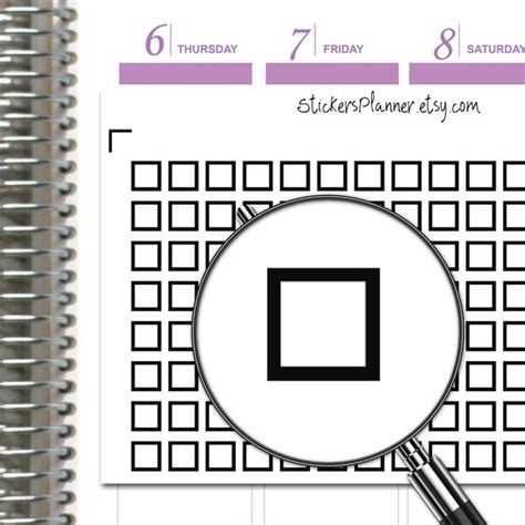Check Boxes Box Checklist Planner Checklist Stickers Mini Etsy