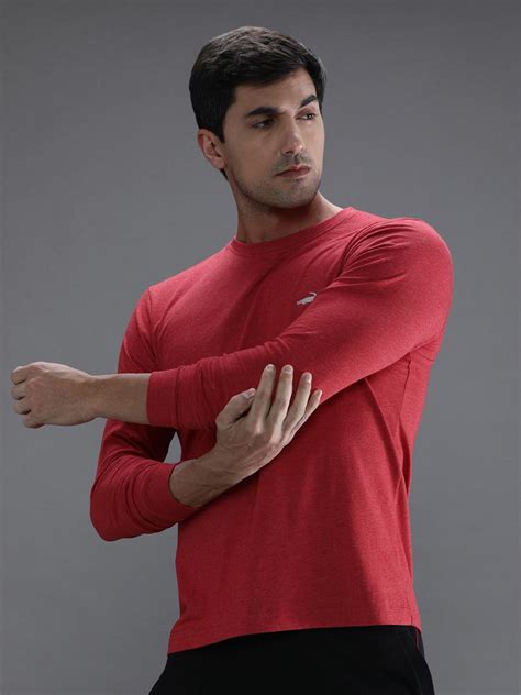 Buy Crocodile Men Red Solid Cotton T Shirt Tshirts For Men 18684438
