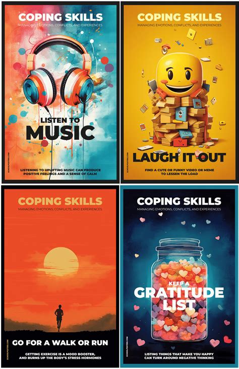 Coping Skills Poster Package Llc