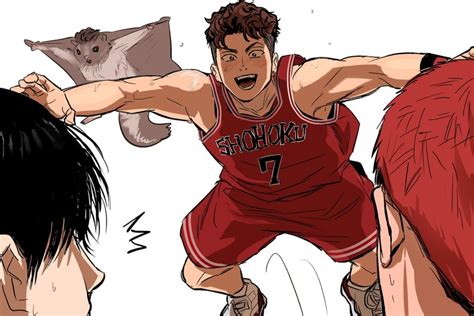 Sakuragi Hanamichi Rukawa Kaede And Miyagi Ryouta Slam Dunk Drawn