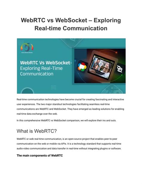 Ppt Webrtc Vs Websocket Exploring Real Time Communication 1