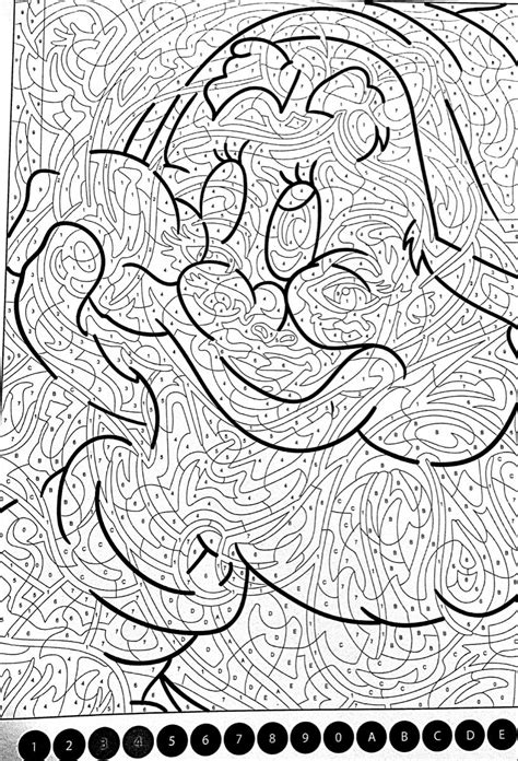 Disney Colors Doodling Pixel Art Number Portrait Colour
