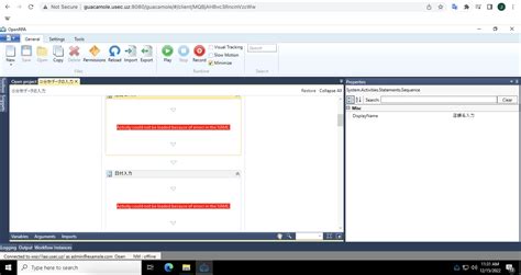 About An Error On XAML File OpenRPA OpenIAP