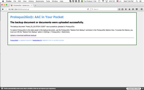 Import And Restore A Backup With Connect To Computer AssistiveWare