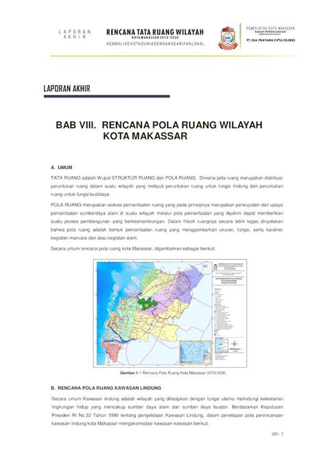 PDF Laporan Akhir Bab Rencana Pola Ruang DOKUMEN TIPS