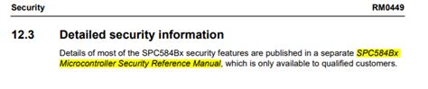 Solved Spc584b70es Security Reference Manual Stmicroelectronics Community