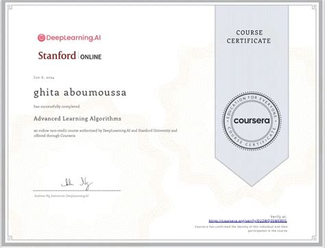 Completed Advanced Learning Algorithms Course Ghita Aboumoussa Posted On The Topic Linkedin