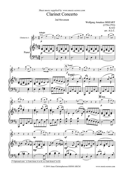 Classical Sheet Music Mozart