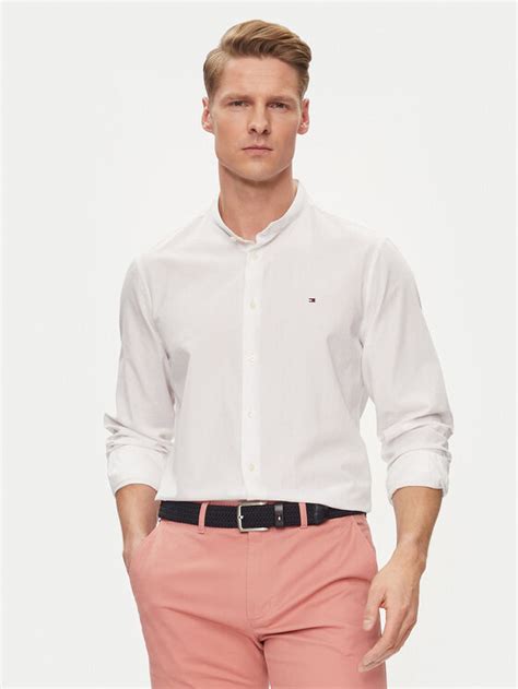Tommy Hilfiger Camicia Mw0mw34650 Bianco Slim Fit Modivoit
