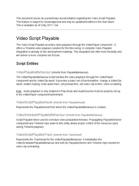 Video Script Playable Pdf Computing Software