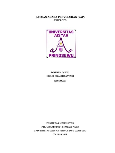 Sap Typoid Pdf Kesehatan Holistik Sains And Matematika