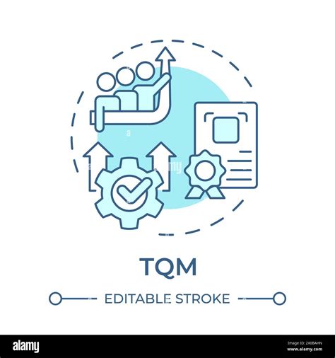 Tqm Soft Blue Concept Icon Stock Vector Image And Art Alamy