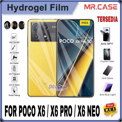Promo Antigores Hydrogel Poco X6 X6 Pro X6 Neo Clear Matte Blue
