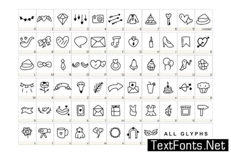 Wedding Dingbat Font