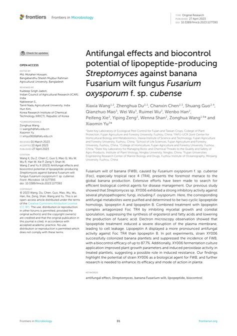 Pdf Antifungal Effects And Biocontrol Potential Of Lipopeptide