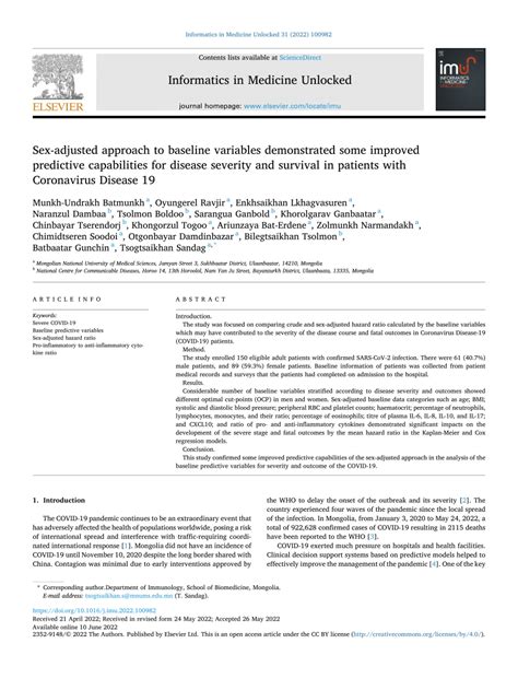 pdf sex adjusted approach to baseline variables demonstrated some