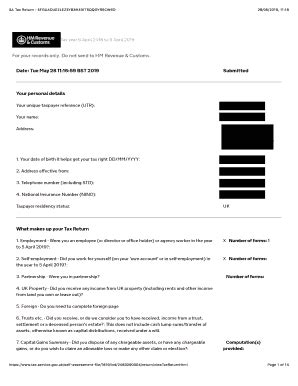 Fillable Online SA Tax Return FGUAOUE LE YB H DIT QQOYR CW D Fax Email Print PdfFiller