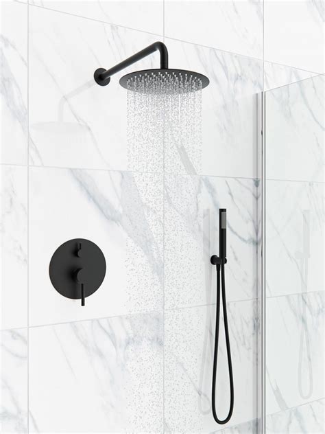 Catido Simple Cbox PL Black Matte Zestaw Prysznicowy Podtynkowy Deszczownica X Cm Kolor