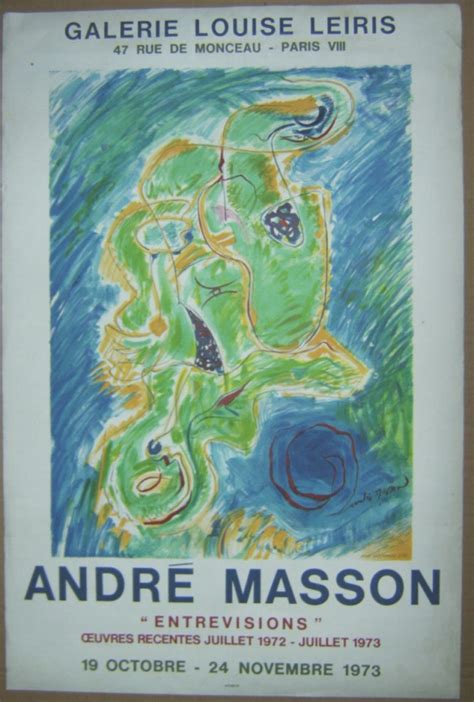 Andre Masson Exhibition Poster 1973 Books And Things