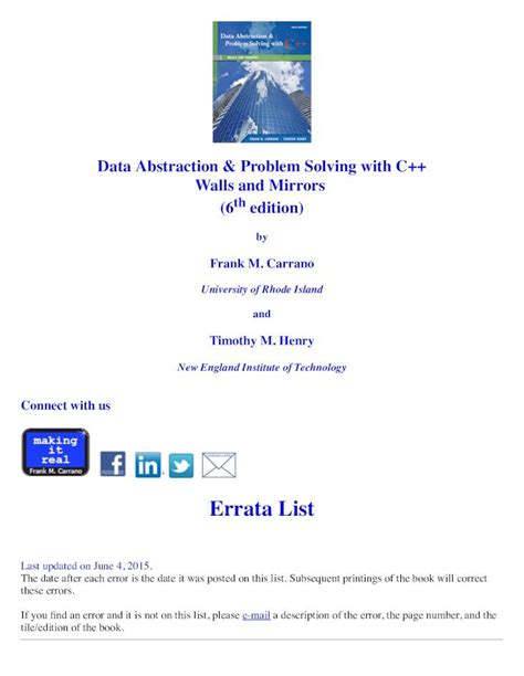 pdf data abstraction and problem solving with c walls and · c