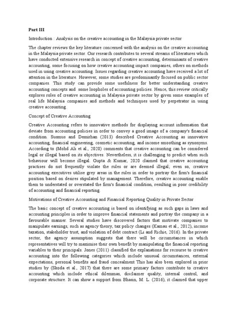 Creative Accounting Pdf Accounting Financial Statement