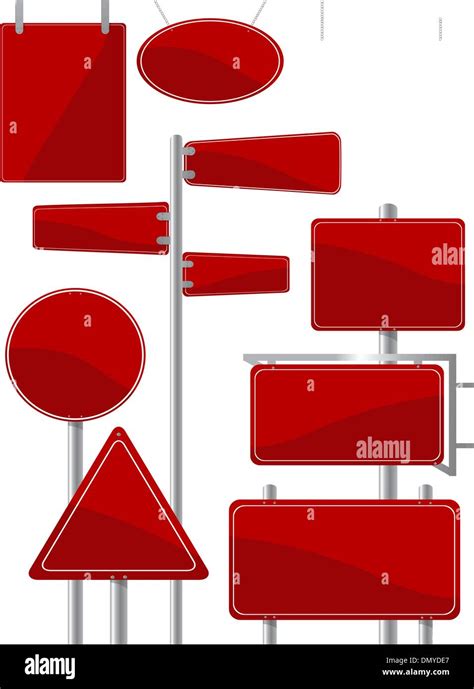 Street Signs Set Stock Vector Image And Art Alamy