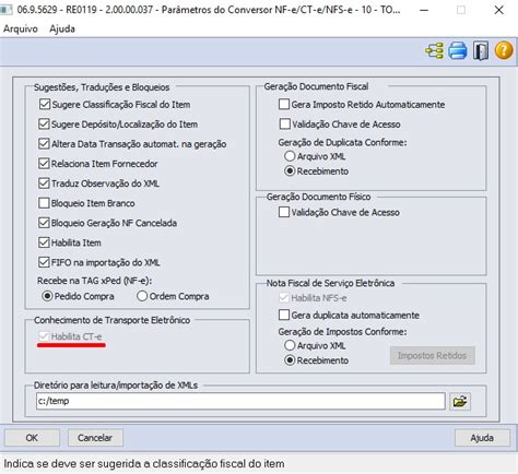 Cross Segmentos Linha Datasul MRE Campo Habilita CT E Nos Programas RE E Html Mre