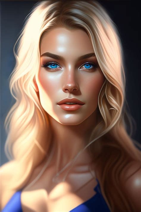 Блондинка с голубыми глазами