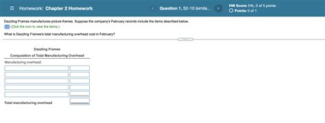 Solved Homework Chapter 2 Homework Question 1 S2 10