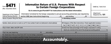 Form 5471 Filing Categories Schedules Penalties