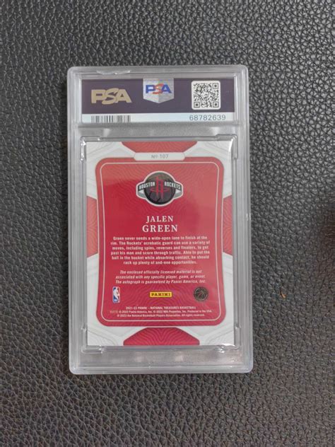 2021 22 Panini National Treasure Jalen Green 国宝 休斯敦火箭 杰伦格林 新秀 暴力patch