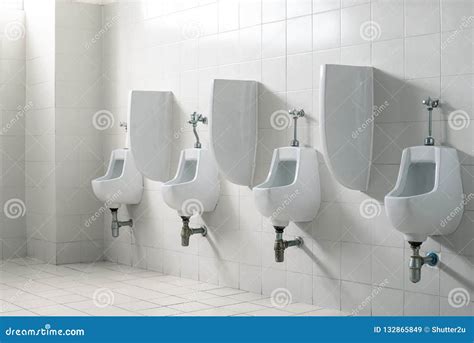 Public Gentlemen Toilet Restroom Interior And Healthcare Concept