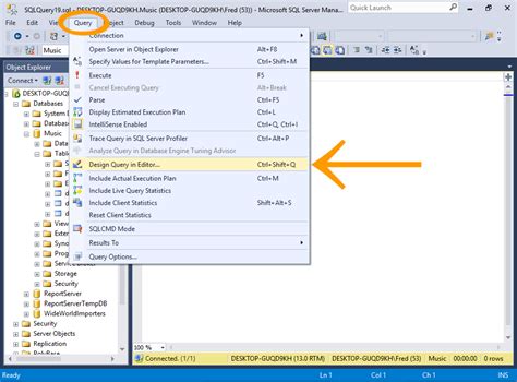 Sql Server 2016 Query Designer