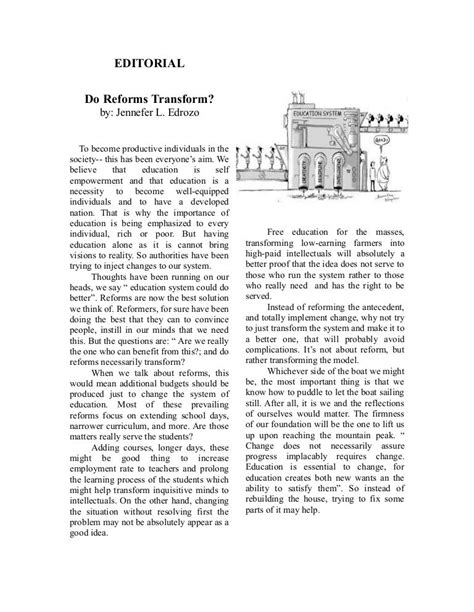 Sample Editorial Article